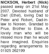 In Loving Memory of NICKSON - Obituaries & Ways to Support the Family